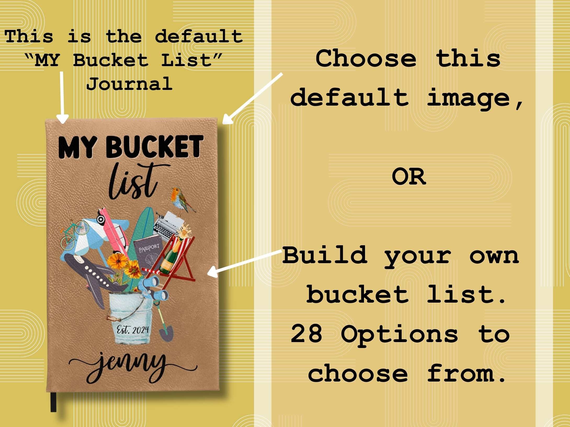 PERSONALIZED BUCKET LIST Book Journal Notebook, Custom Bucket List ...