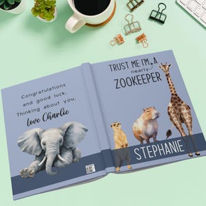 PERSONALIZED ZOOLOGY GRADUATION Journal Notebook, Customized Zoologist ...