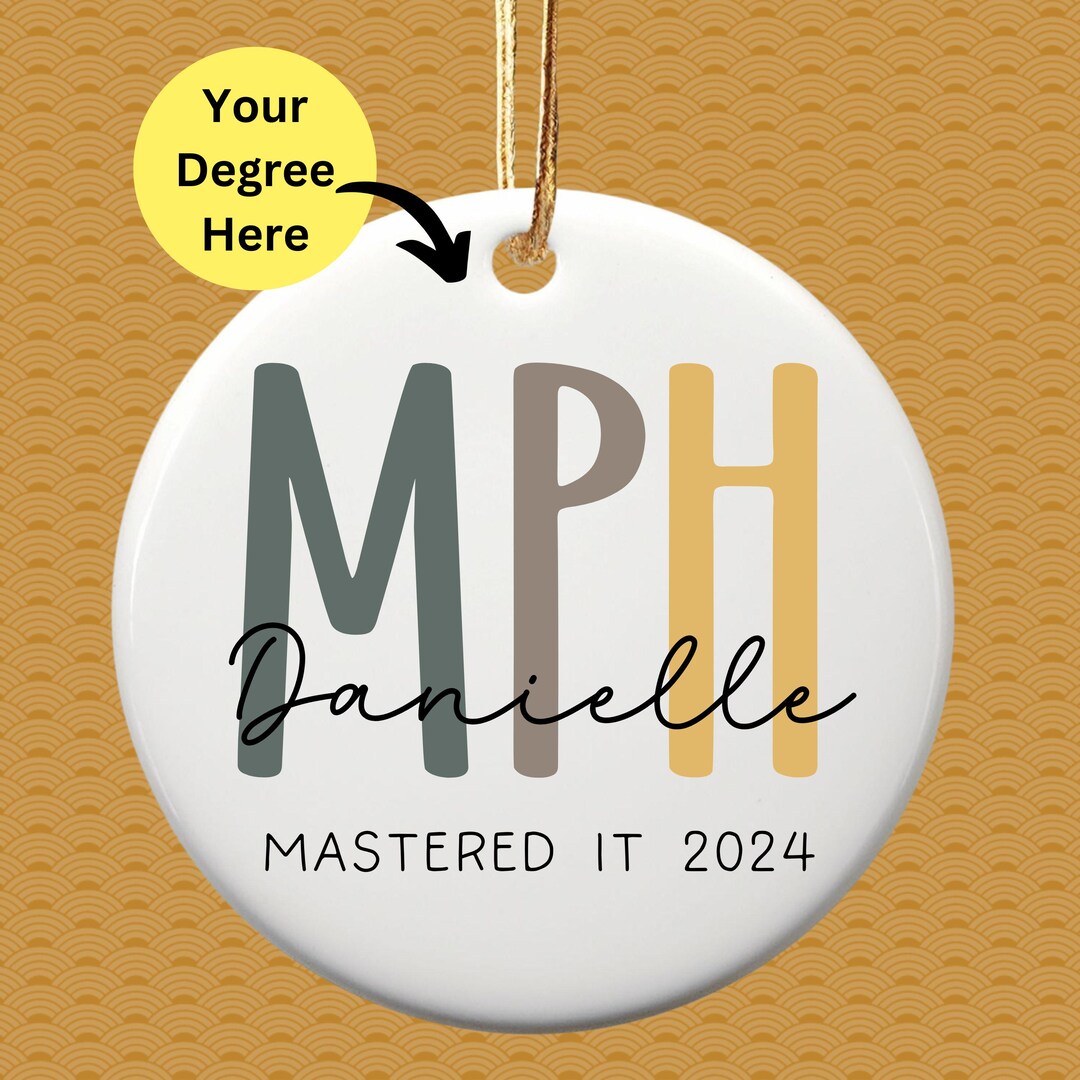 PERSONALIZED MASTERS OF Public Health Graduation Ornament Keepsake Gift ...