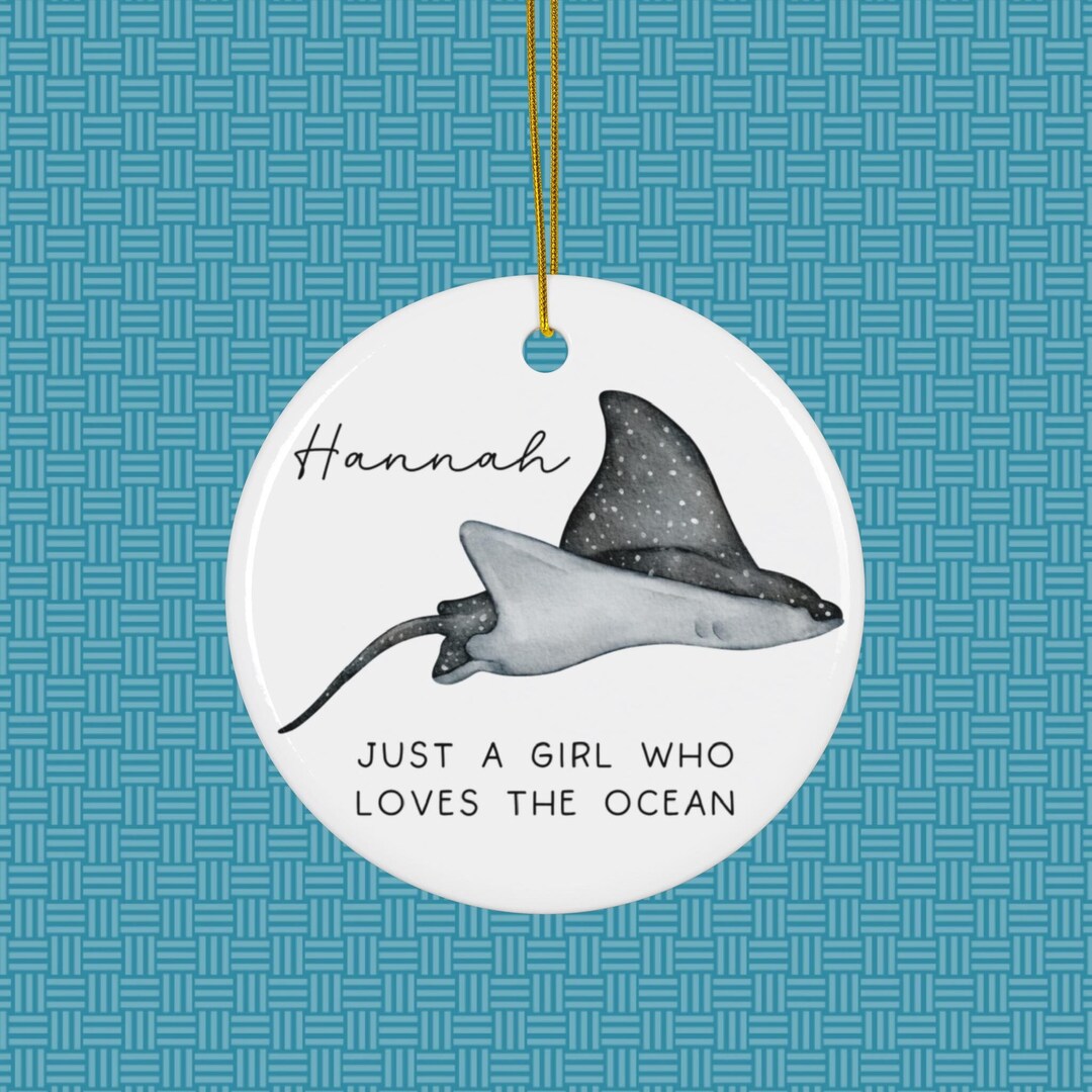 PERSONALIZED MARINE BIOLOGY Graduation Ornament Keepsake, Manta Ray ...