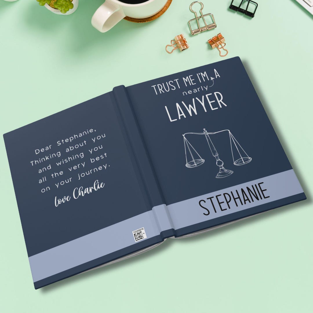 PERSONALIZED LAW STUDENT Lawyer Graduation Journal Notebook, Bar Exam ...