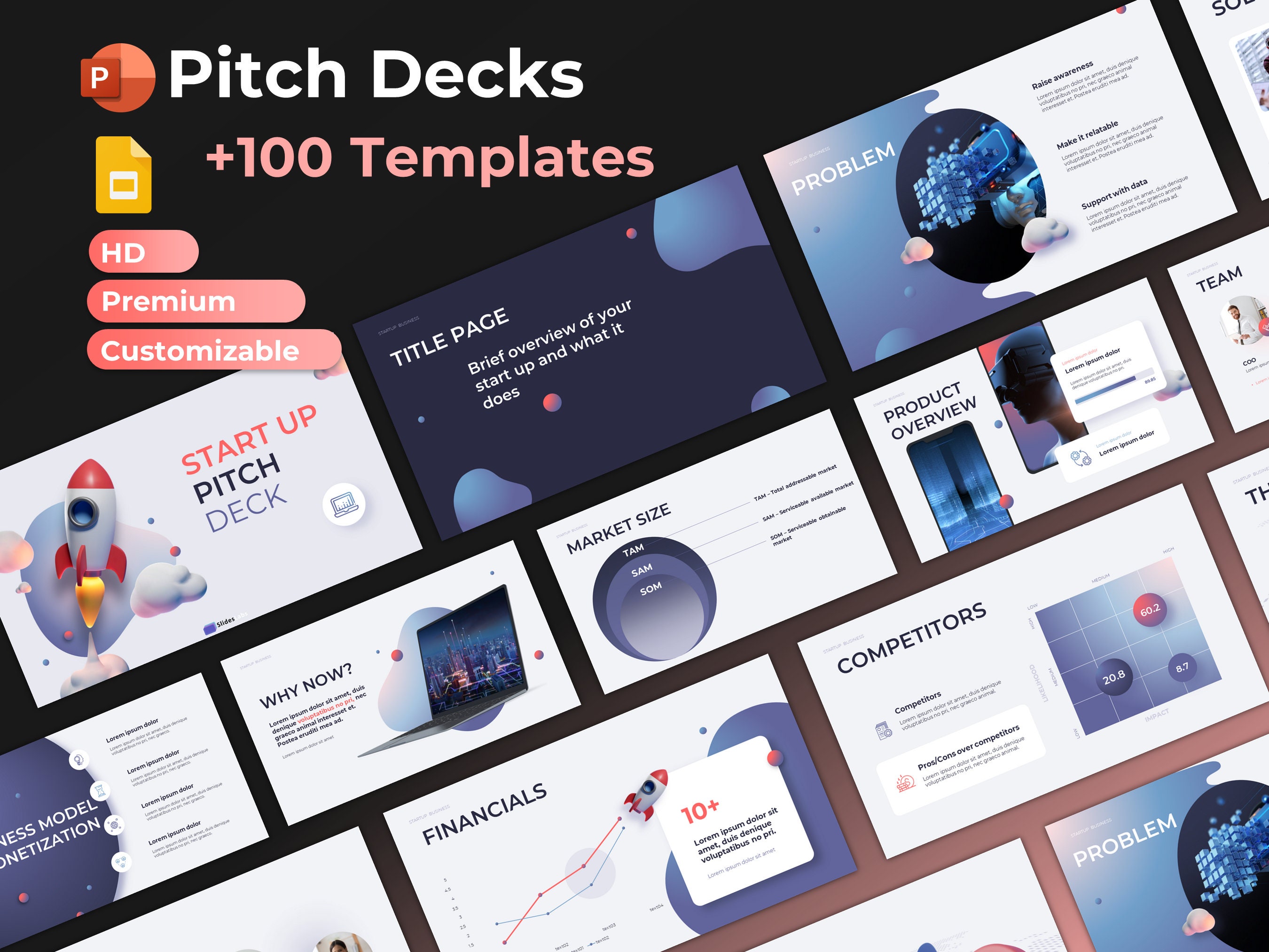 A +500 PPT Template Bundle | Pitch Decks | PPT Reports | Infographics ...