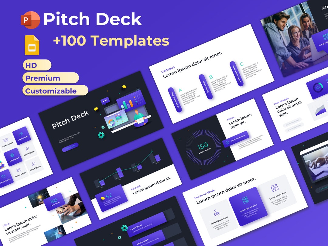 A 100 Pitch Deck Bundle. Pitch Deck Powerpoint, Investor Pitch Deck ...