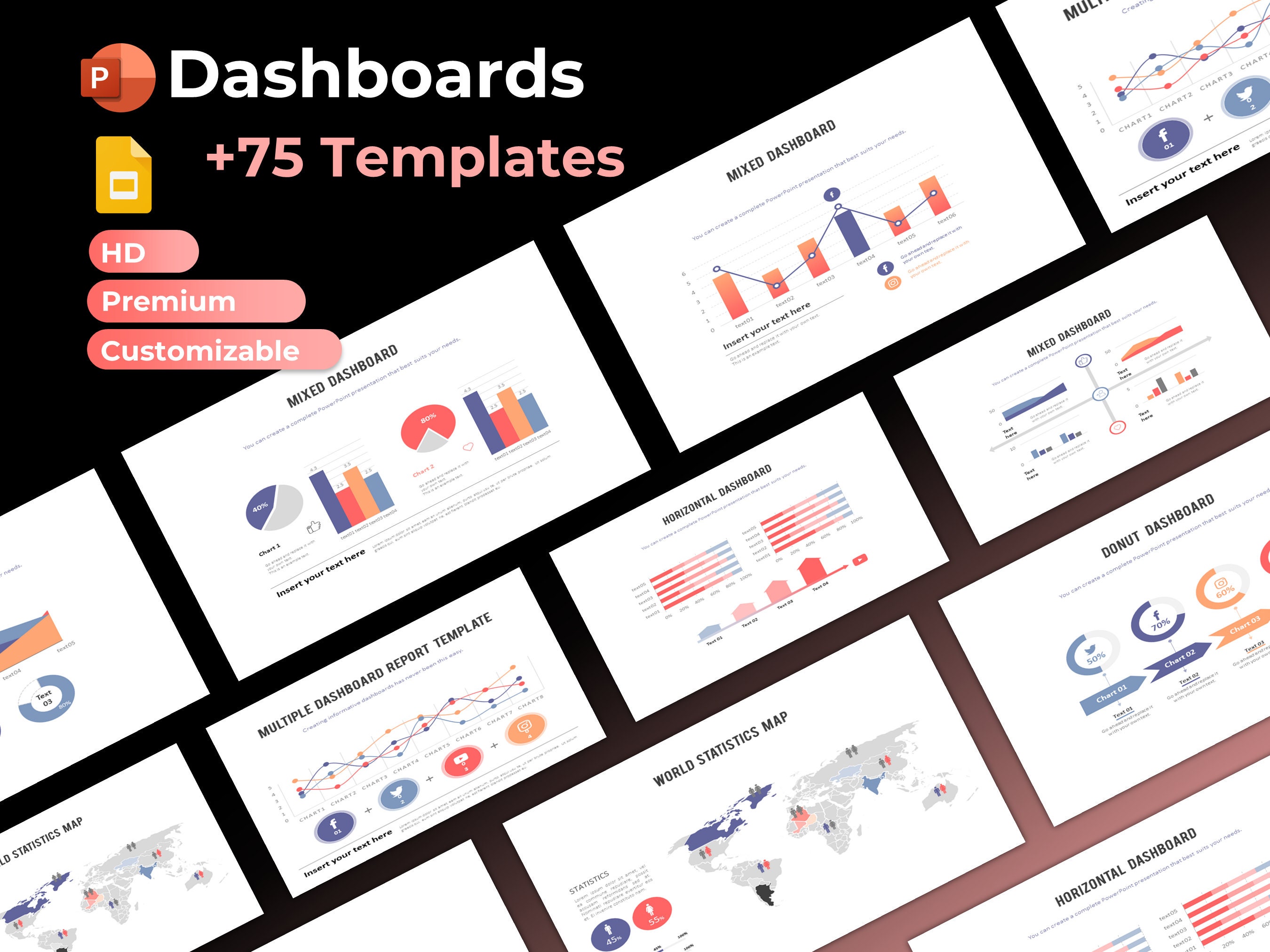 A +500 PPT Template Bundle | Pitch Decks | PPT Reports | Infographics ...