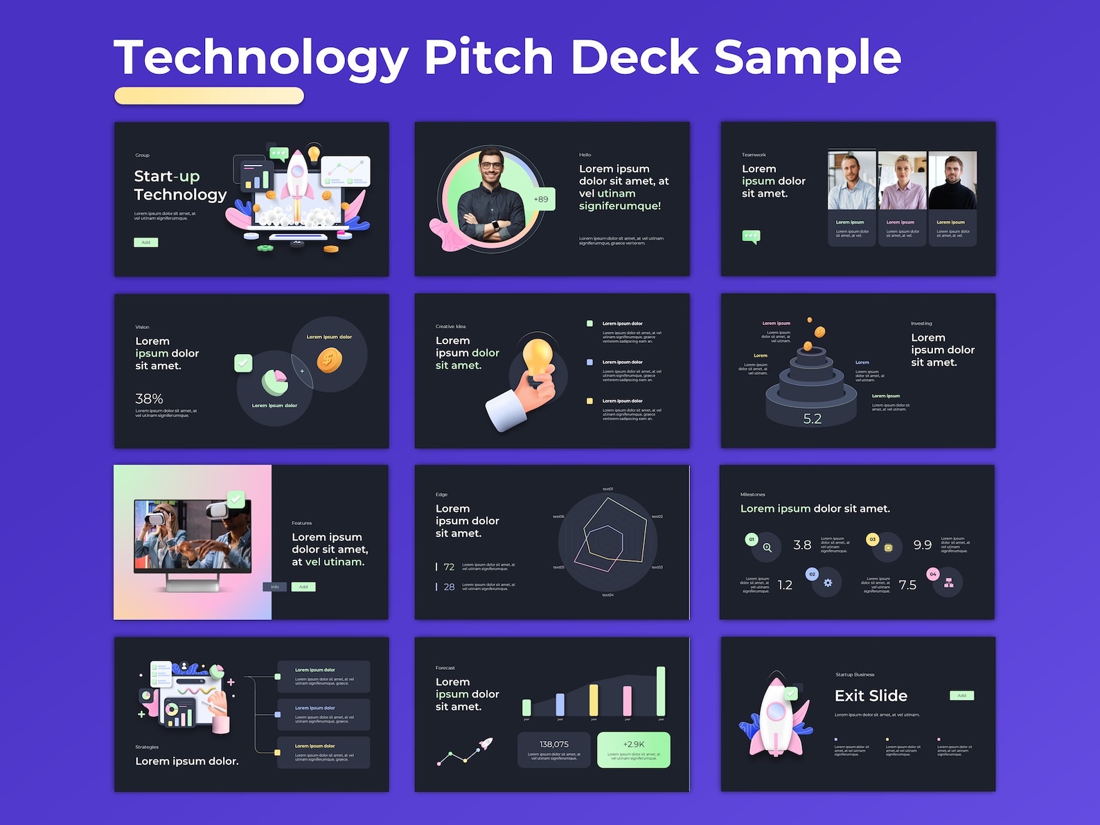 A +100 Pitch Deck Bundle. Pitch Deck - Powerpoint, Investor Pitch Deck ...