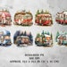 25 Christmas Campers Clipart, Watercolor Holiday Caravan PNG Digital ...