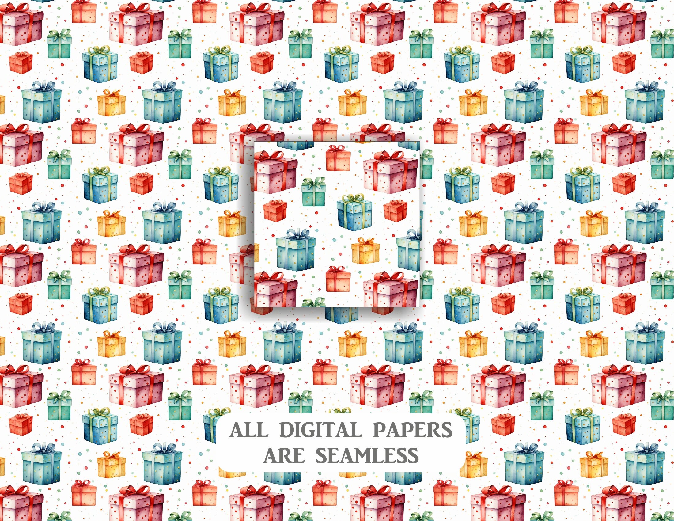 20 Happy Birthday Digital Paper Bundle Pack, Festive Seamless Pattern ...