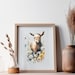 30 Little Goats With Flowers Clipart, Watercolor Cute Goatling PNG ...