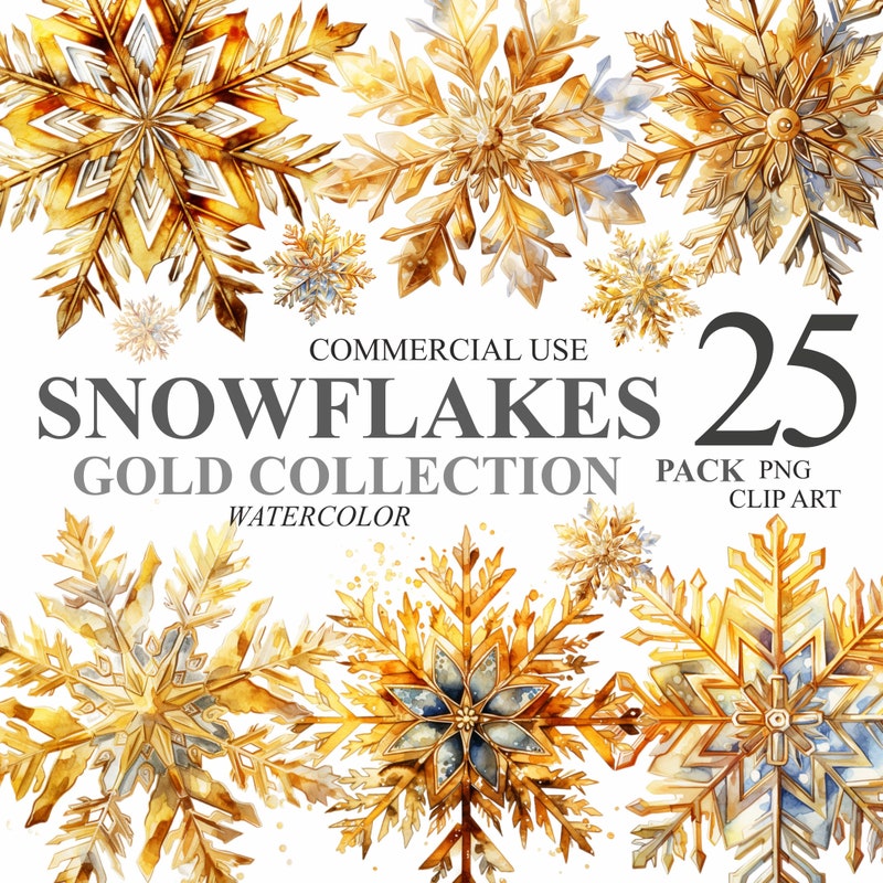 Snowflake Clip Art - Etsy
