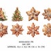 25 Gingerbread Collection Clipart, Watercolor Xmas Holiday Cookies PNG ...