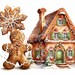 25 Gingerbread Collection Clipart, Watercolor Xmas Holiday Cookies PNG ...