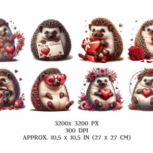 205 Megapack Valentine Animals Pack, February 14th Cute Love Clip Art ...