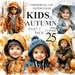 25 Watercolor Kids and Autumn Clipart Part 2, Happy Children Bundle ...