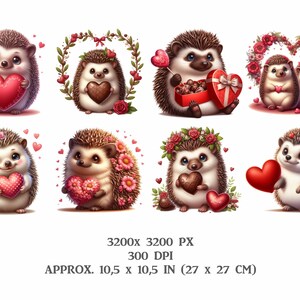 205 Megapack Valentine Animals Pack, February 14th Cute Love Clip Art ...