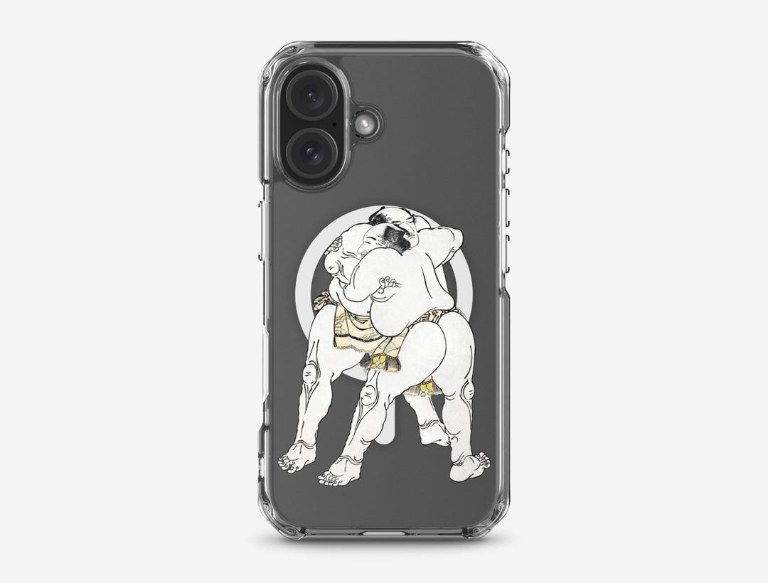 Hokusai Sumo Wrestlers Clear Phone Case: Japanese Art - Etsy
