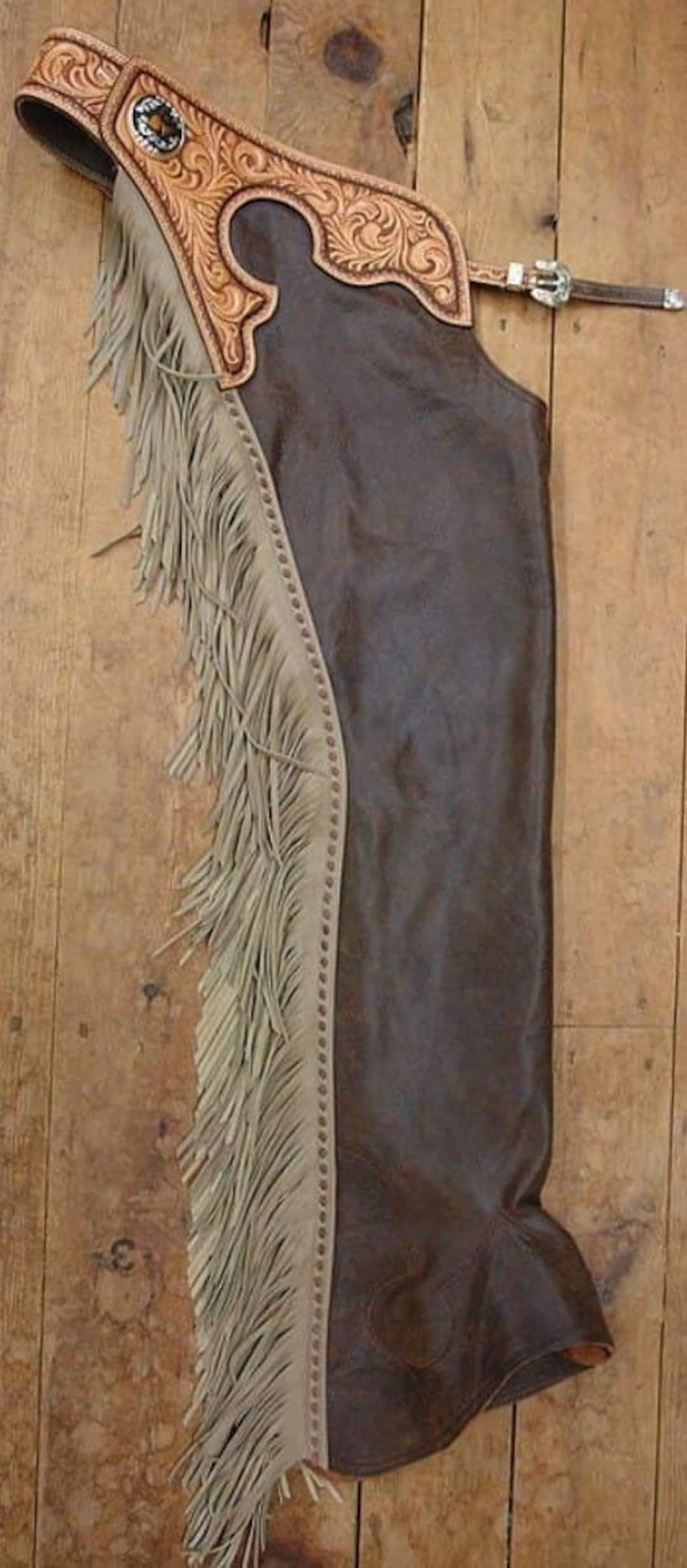 Leather Chap Western Show Leather Chap Horse Riding Chap. - Etsy