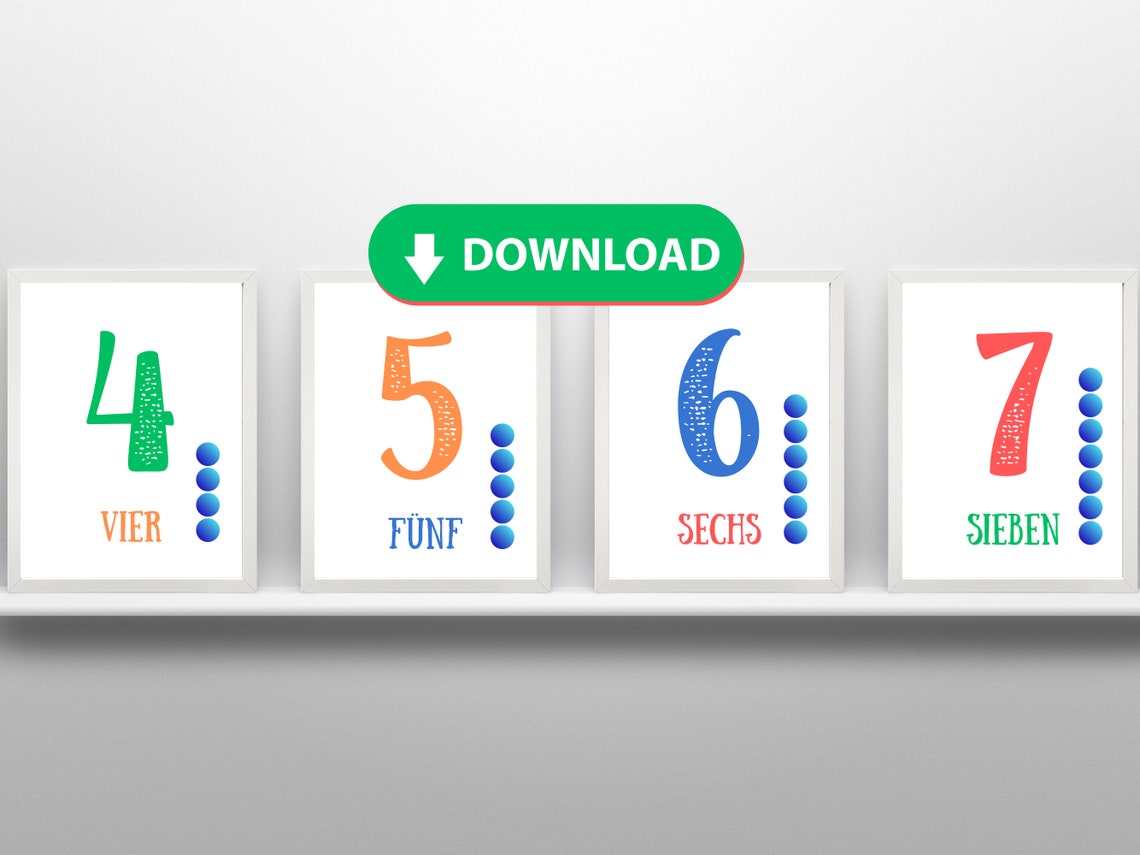 Number Cards for Download | Montessori Learning Cards | PDF | Preschool ...