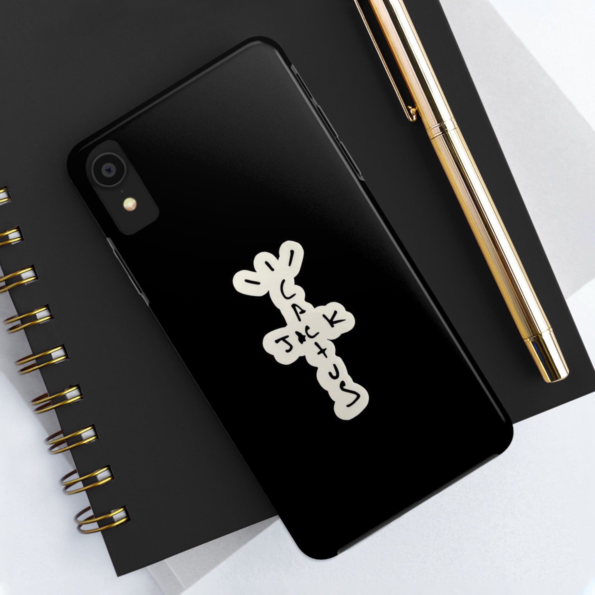Travis Scott Logo Hiphop Rap Black White Tough iPhone Case - Etsy