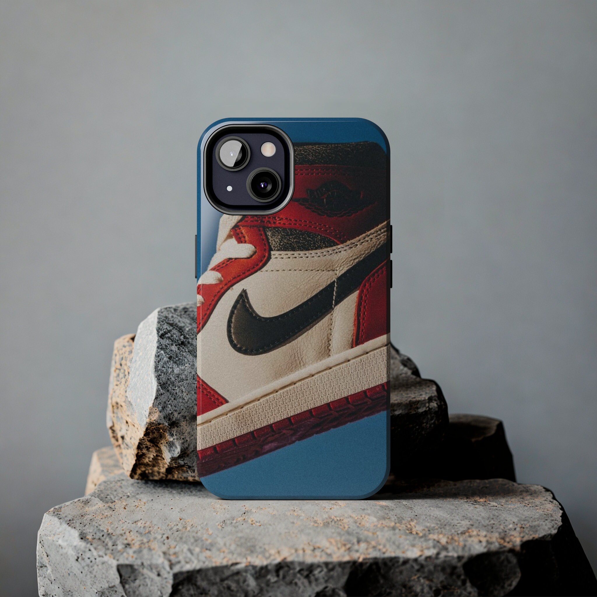 Vintage OG Sneaker Chicago Jordan 1 Red Blue Tough iPhone Case - Etsy