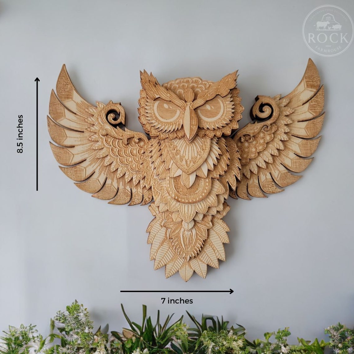 Charming Boho Owl: Unique 3D Multi-layered Wooden Decorative Art ...