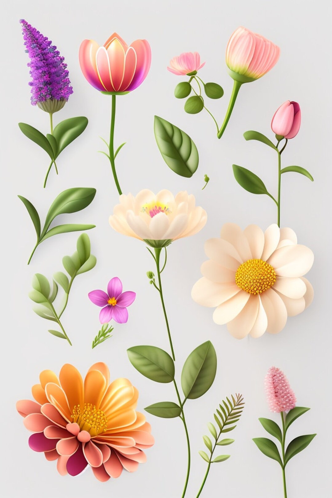 Watercolor, Watercolor Flowers, Watercolor Clipart, Digital Download ...