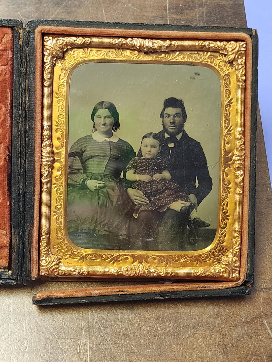 6th Plate Ruby Ambrotype of Family - Etsy