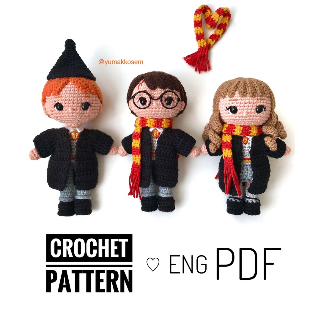 Wizard Crochet Pattern: Amigurumi 3-in-1 Doll Set (PDF Pattern-english ...