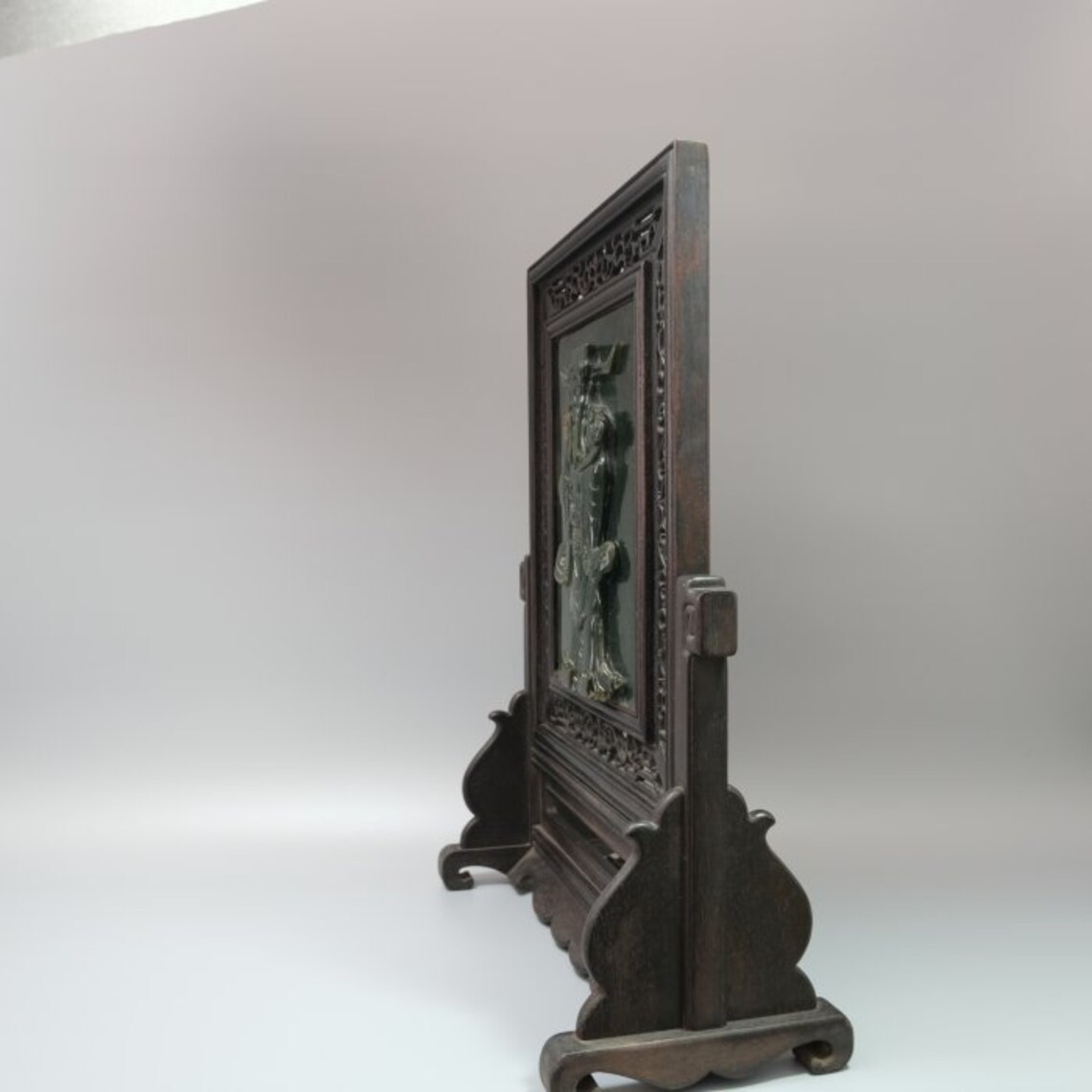 Chinese Jade Screen, Green Jade Carving - Etsy