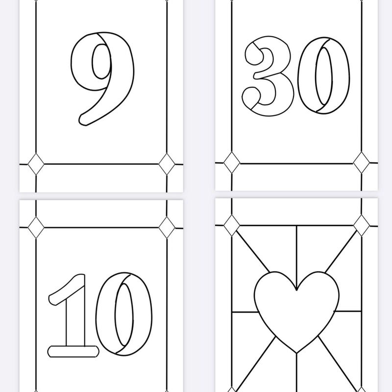 Stained Glass Numbers - Etsy
