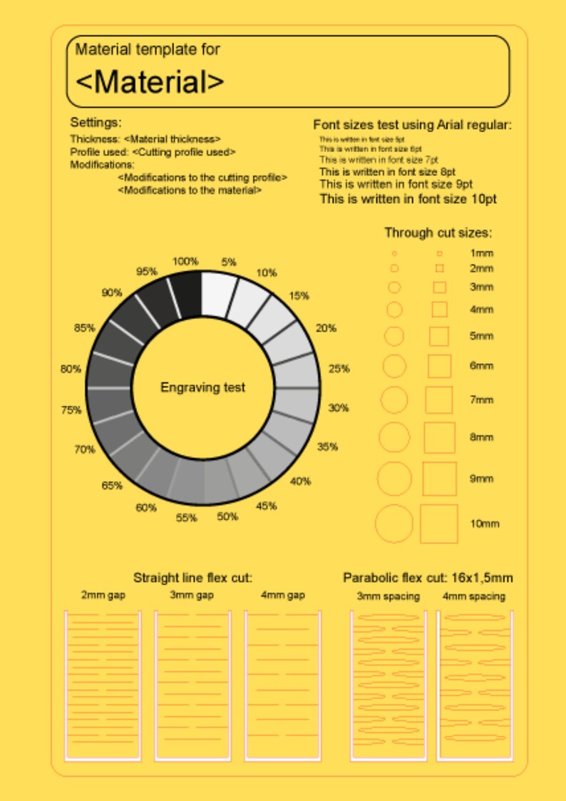 Laser Cut Test SVG File - Etsy