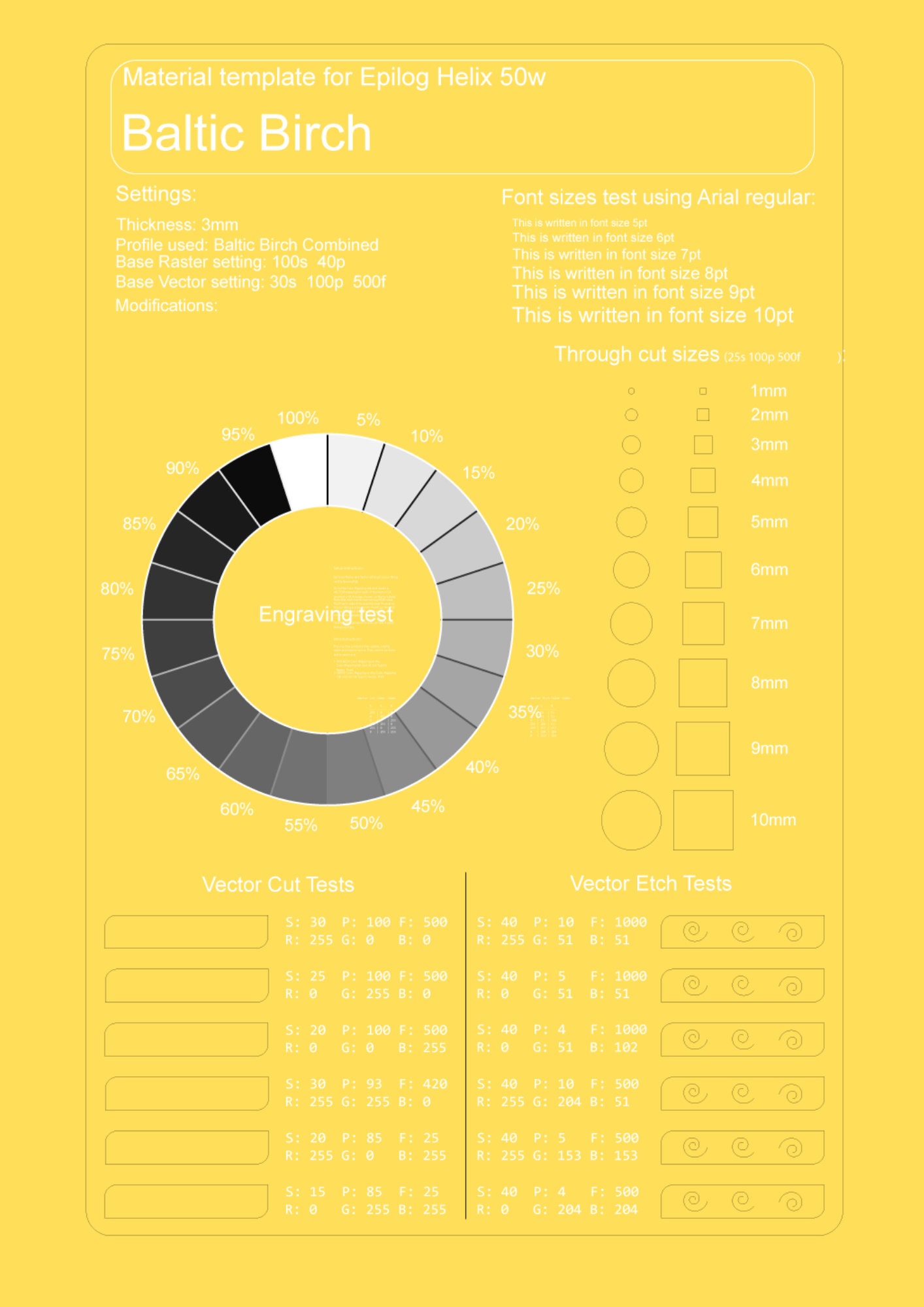 Laser Cut Test SVG File - Etsy