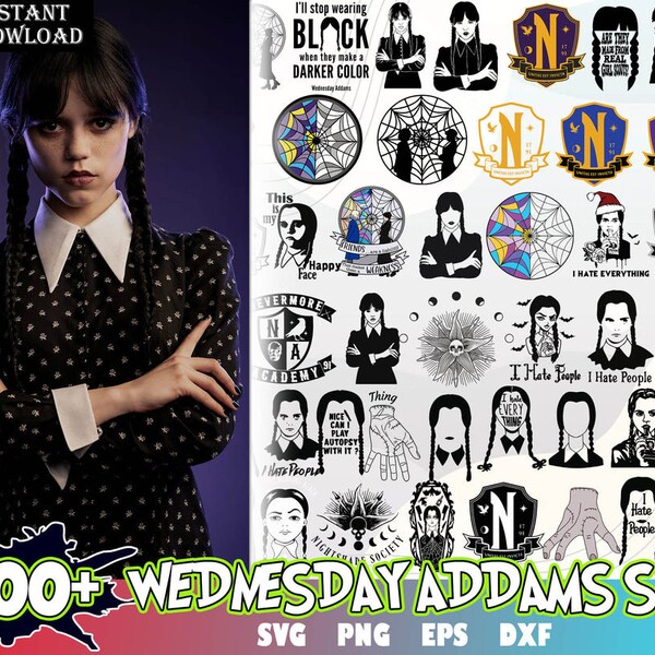 Wednesday Svg - Etsy