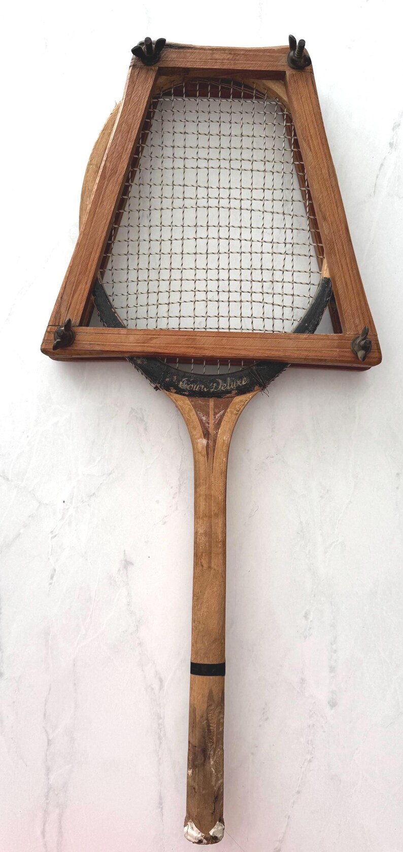 Vintage Tennis Racket Racquet Slazenger Rocket With Leather Handle ...