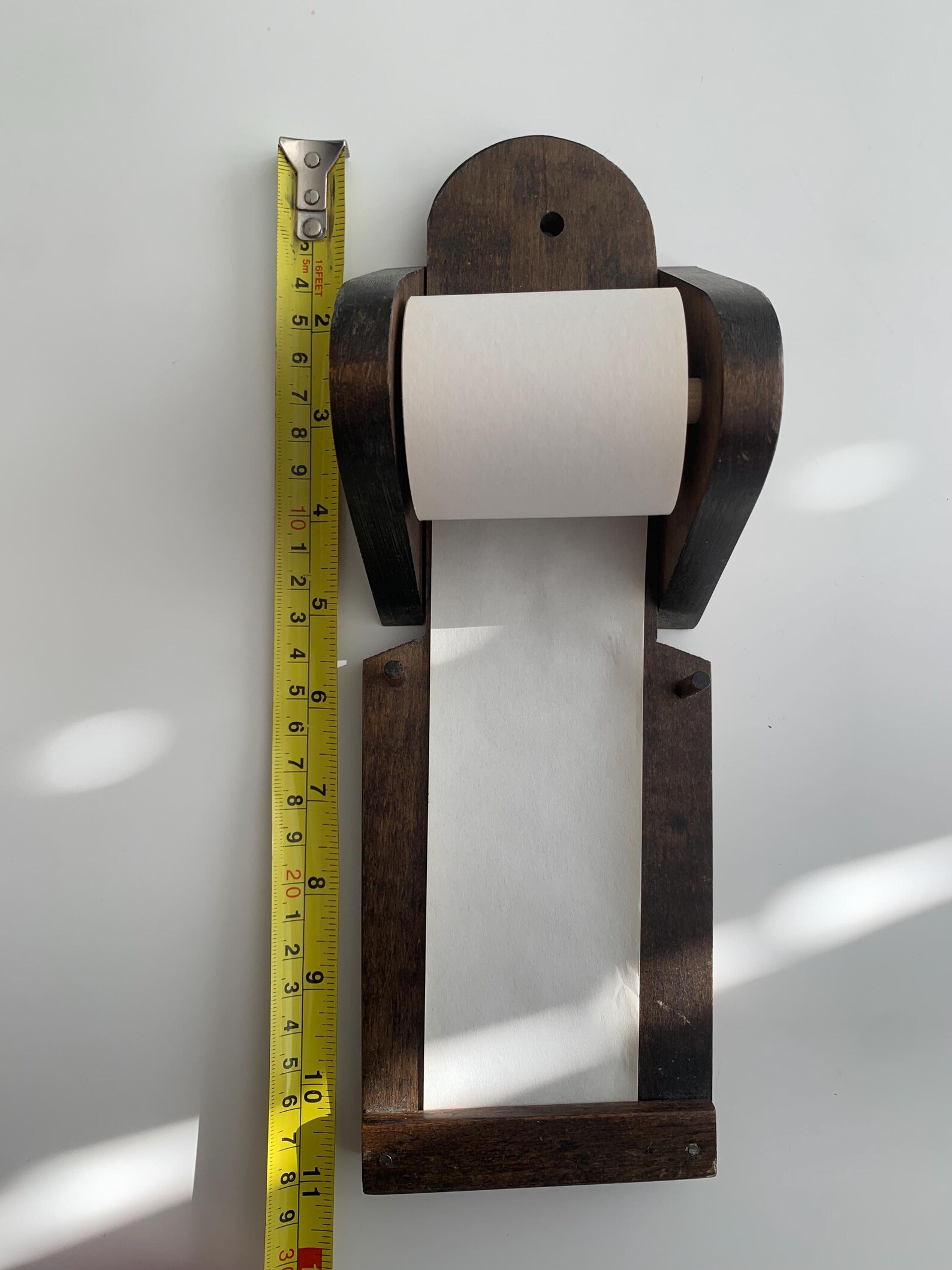 Vintage / Antique Primitive Wooden Note Pad With Paper Scroll. Would Be ...