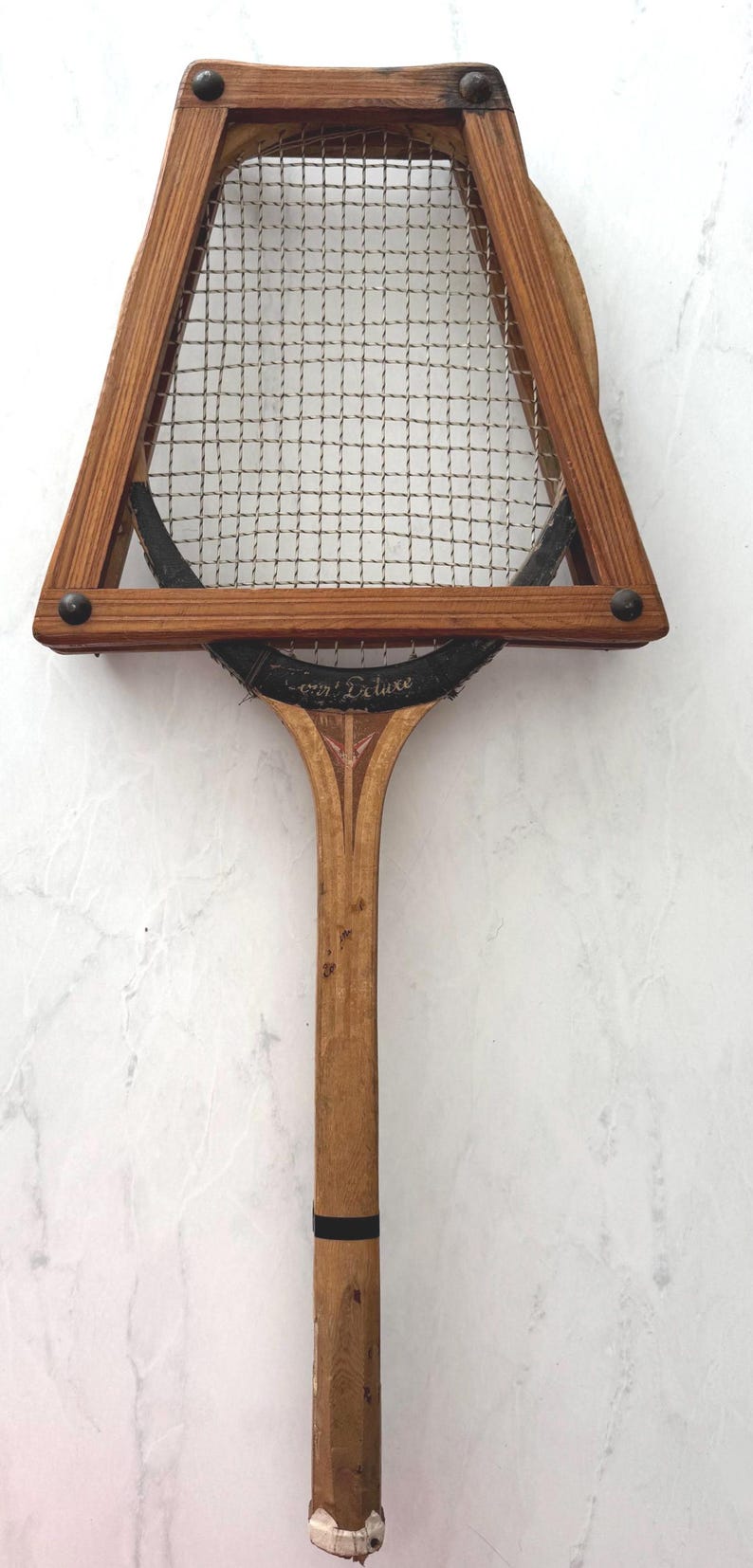 Vintage Tennis Racket Racquet Slazenger Rocket With Leather Handle ...