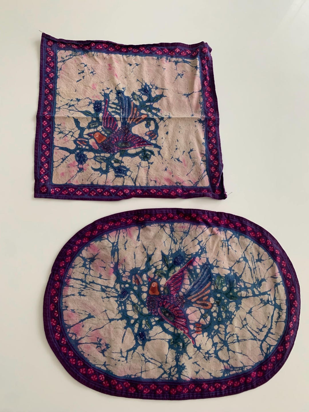 Set of 6 Vintage Indonesian Batik Placemats / Kitchen Linens / Runner ...