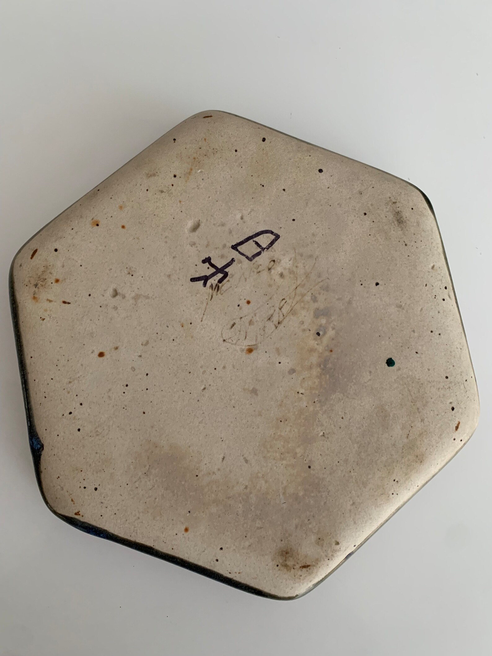 Vintage Mexican Pottery MCM Hexagon Shape Bird Plate With Beautiful ...