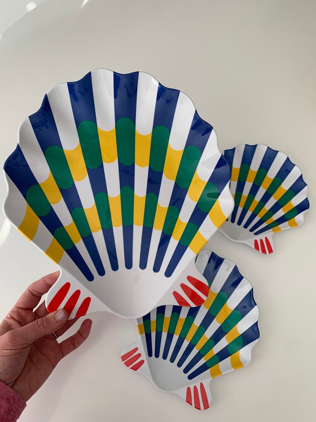 Vintage Melamine Seashell Shell Platter and Plate Set - Etsy