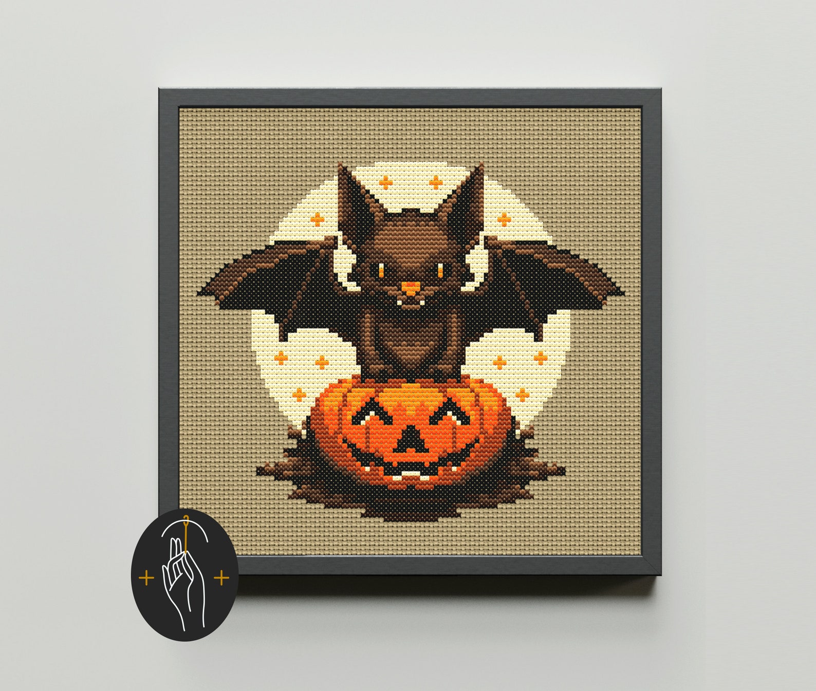 Halloween Bat - Cross Stitch Pattern - Easy - Funny - Cute - Small ...
