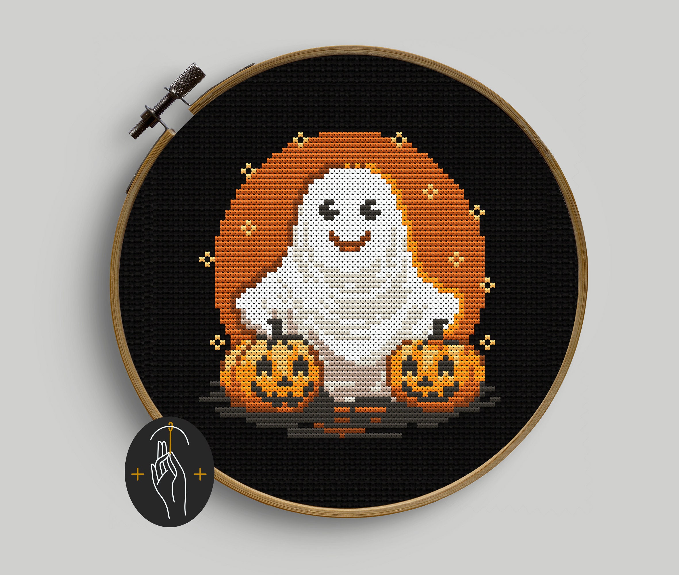 Happy Spooky Season Cross Stitch Pattern Easy Funny Cute Small ...