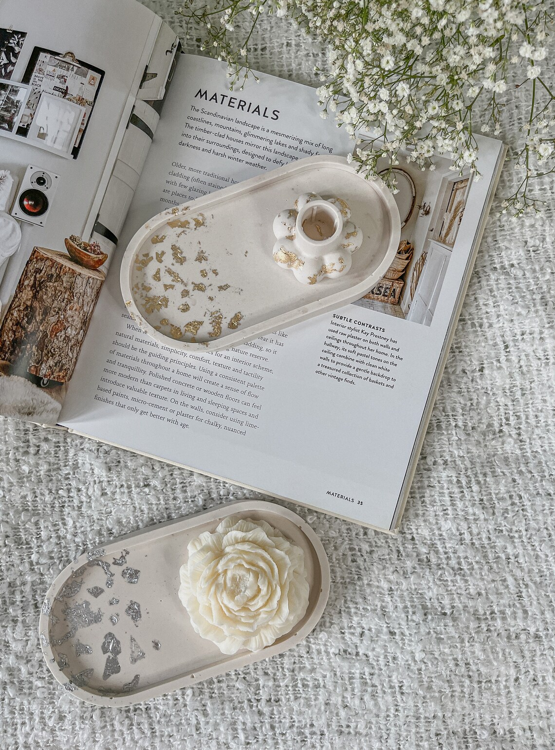 Oval Tray Jewelry Tray Home Decoration Jesmonite Decor - Etsy