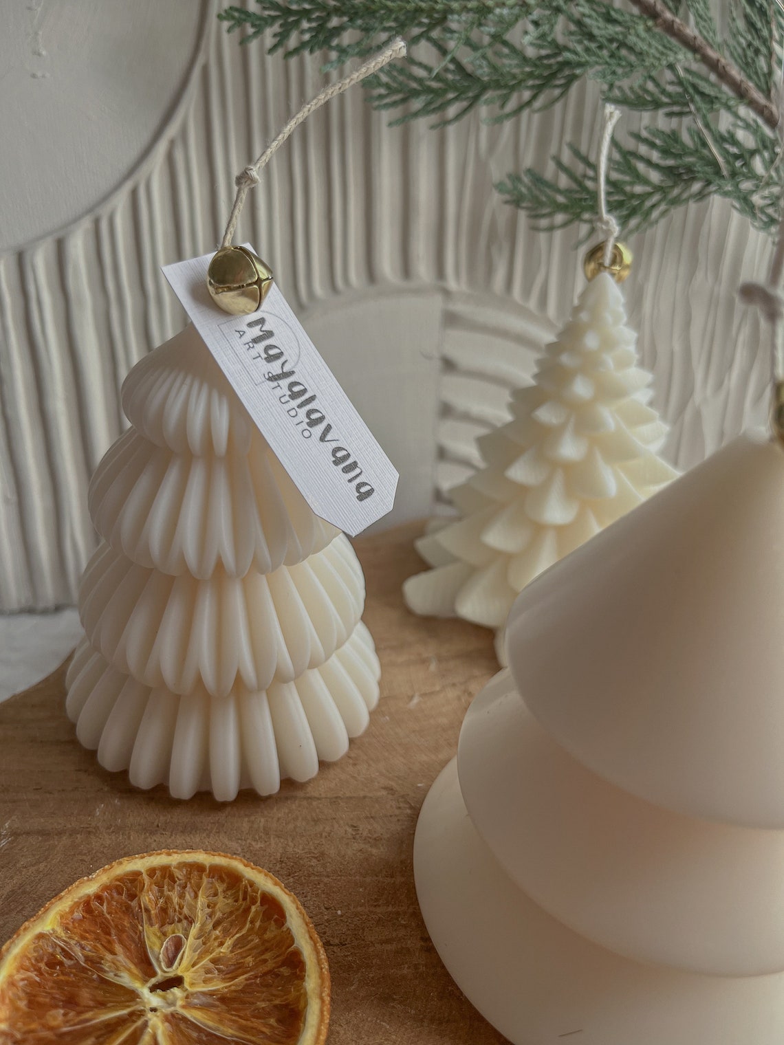 Origami Christmas Tree Candle | Coconut Wax | Christmas Decor ...