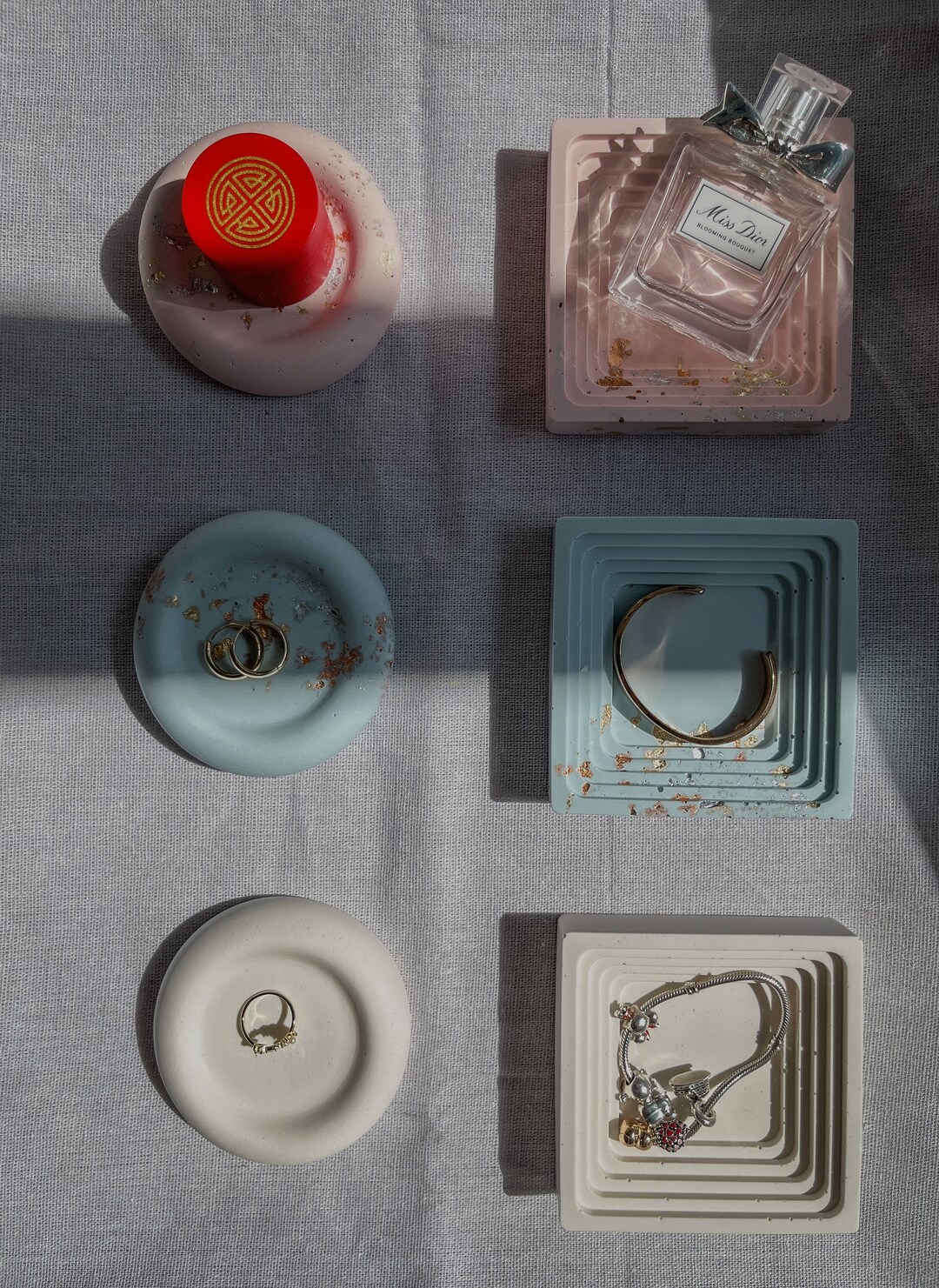 Round Tray Square Tray Tray Set Pastel Trays Trinket - Etsy