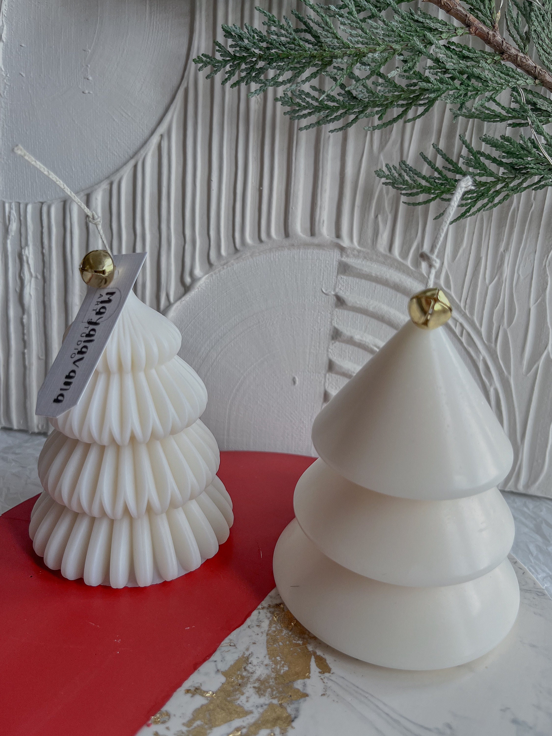 Origami Christmas Tree Candle | Coconut Wax | Christmas Decor ...