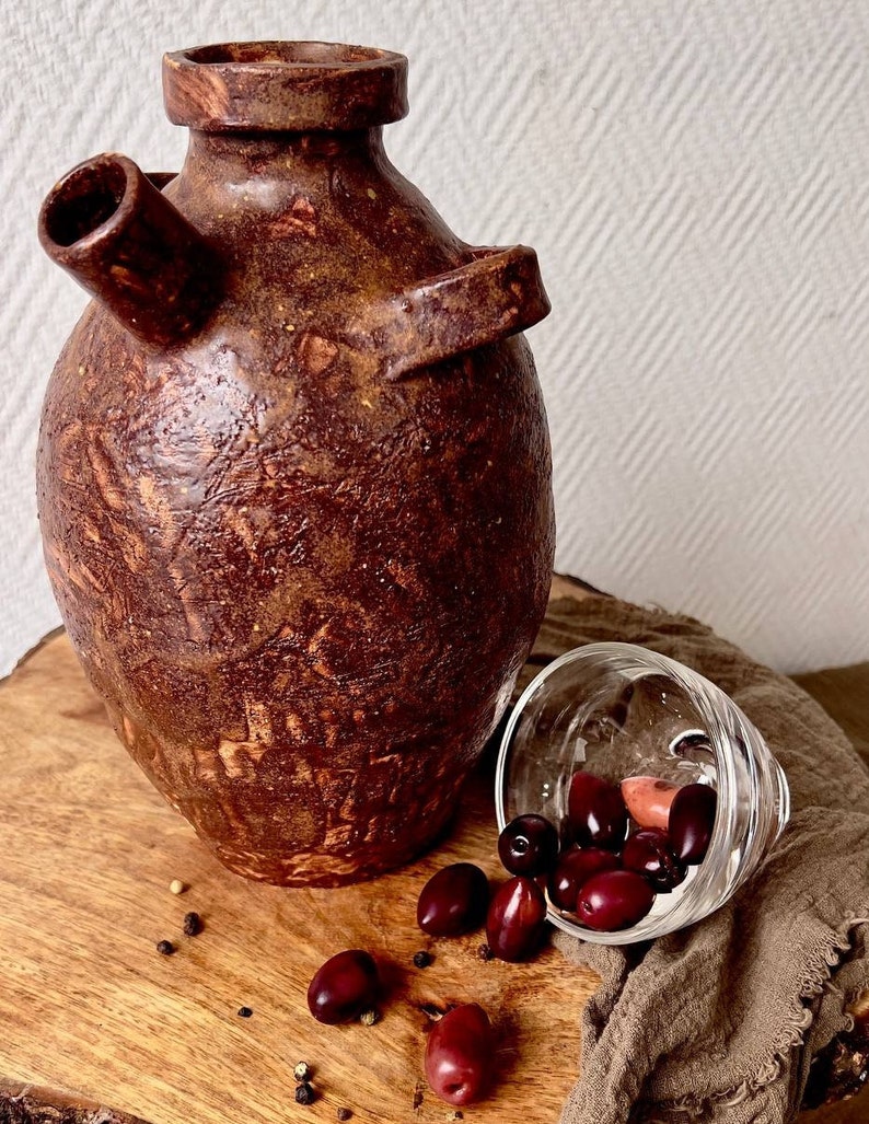 Antique French Walnut Oil Jug, 1800s Oil Jug, Antique Storage Vessel - Etsy