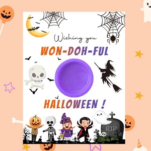 Editable Halloween Play-doh Favor Card: Trick or Treat Gift Tag - Etsy