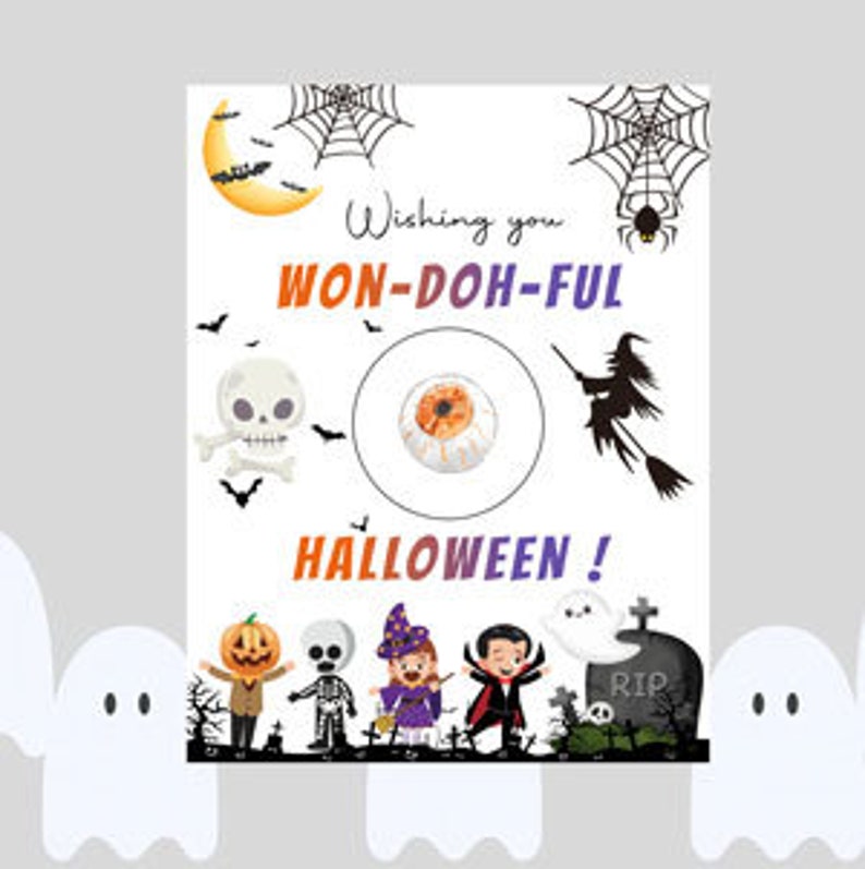 Editable Halloween Play-doh Favor Card: Trick or Treat Gift Tag - Etsy