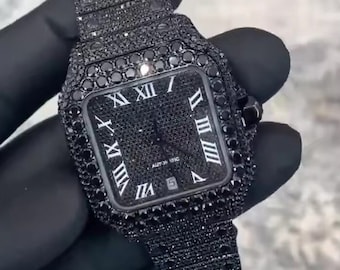 Buss Down VVV Moissanite Diamond Iced Out Hip Hop Watch Moissanite ...