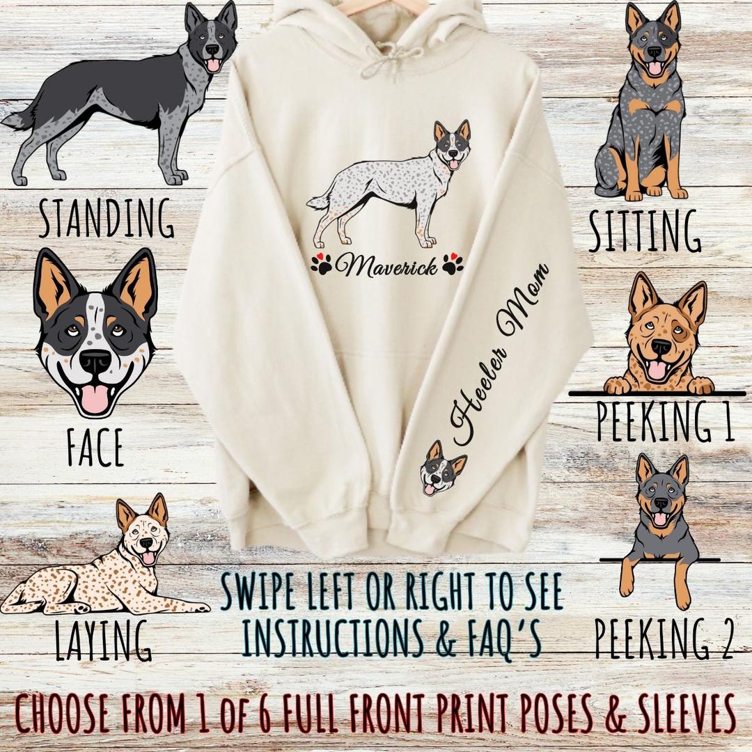 Custom Australian Cattle Dog Unisex Heavy Blend Hoodie With Drawstrings ...