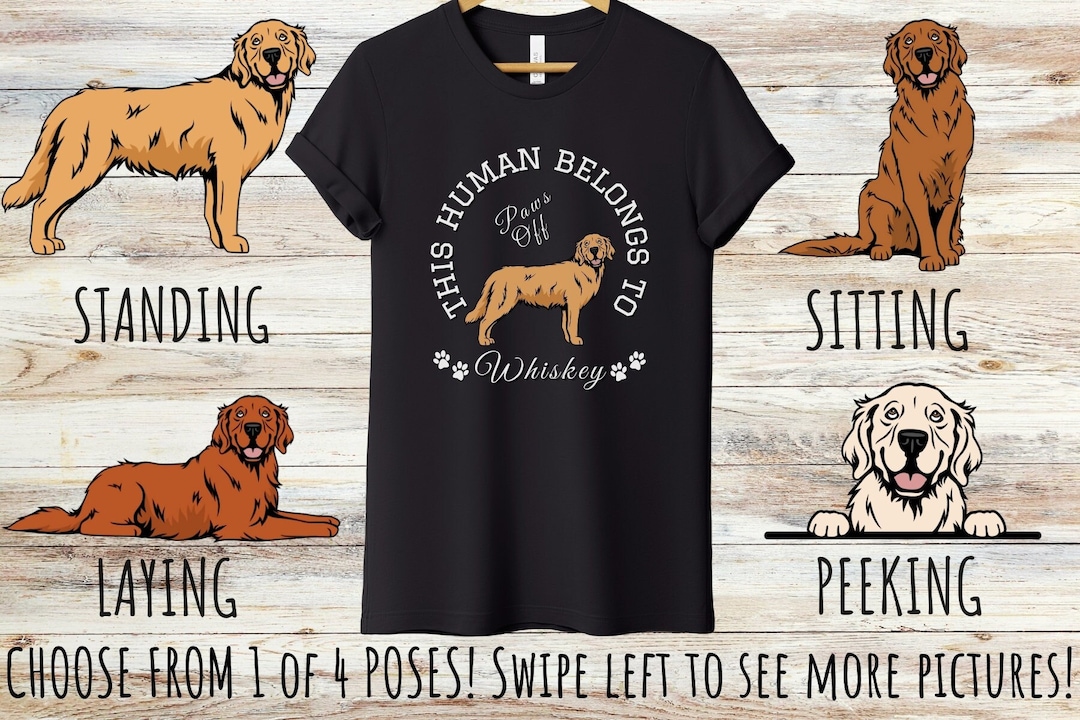 Custom Golden Retriever Human/hooman T-shirt for Pet Lovers, Cute ...